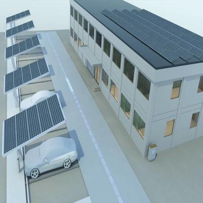 China 5deg Galvanized Carport Solar Panel Mounting Structures for sale