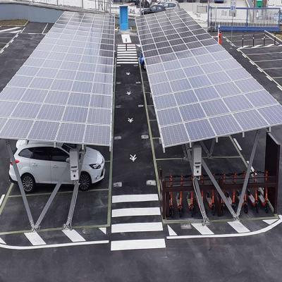 China Lightweight Anticorrosive Steel Frame Carport Solar Systems for sale