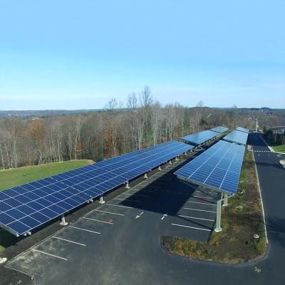 China 5000mm span ground Carport Solar mounting system solar bracket solar structure PV mounting system for sale
