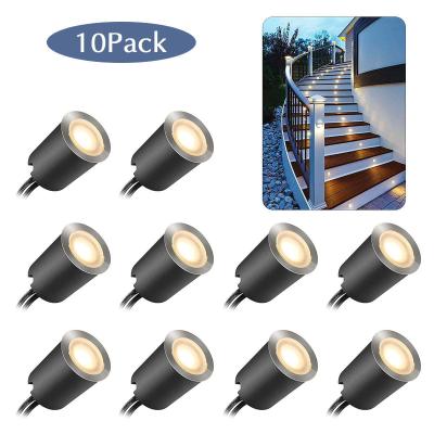 China 32mm x 32mm x 30mm LED deck lights 10pack with transformer warm white 3000K color temperature designed to deliver and attractive outdoor lighting solutions for sale