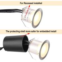 China 32mm x 32mm x 30mm LED deck lights 10pack with transformer warm white 3000K color temperature designed to deliver and attractive outdoor lighting solutions for sale