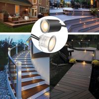 China 32mm x 32mm x 30mm LED deck lights 10pack with transformer warm white 3000K color temperature designed to deliver and attractive outdoor lighting solutions for sale