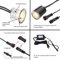 China 32mm x 32mm x 30mm LED deck lights 10pack with transformer warm white 3000K color temperature designed to deliver and attractive outdoor lighting solutions for sale