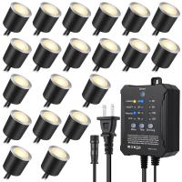 China Timer Equipped Dimmable LED Deck Lights 20Pack Including Photocell Sensor Designed for Outdoor Deck and Walkway Lighting for sale