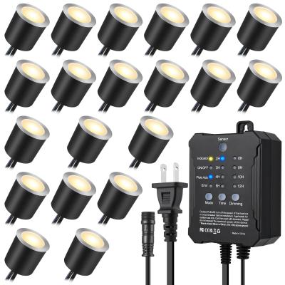 China Timer Equipped Dimmable LED Deck Lights 20Pack Including Photocell Sensor Designed for Outdoor Deck and Walkway Lighting for sale