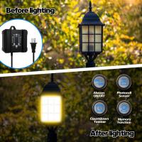 China 100W Outdoor Low Voltage Transformer with Timer and Photocell Sensor for sale