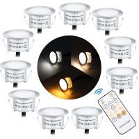 China Timer Mode 4H 8H 12H Time Turn Off Recessed LED Deck Light Kits 3 Color Changing Features DC 12V Output Voltage Designed for Outdoor Deck and Pathway Lighting for sale