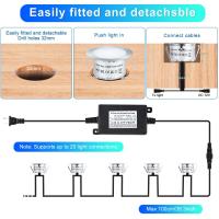China Timer Mode 4H 8H 12H Time Turn Off Recessed LED Deck Light Kits 3 Color Changing Features DC 12V Output Voltage Designed for Outdoor Deck and Pathway Lighting for sale