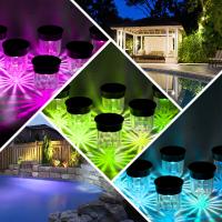 China 6Pack Color Changing Solar Pathway Lights with 1000mAh Li-ion Battery and IP65 Waterproof for Gardens and Walkways for sale