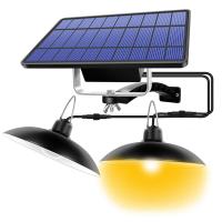 China 16LEDs Double Head Solar Pendant Light Designed for Outdoor Indoor Featuring Effect Of Controller 0.90 Providing and Lighting Solution for sale