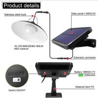China 16LEDs Double Head Solar Pendant Light Designed for Outdoor Indoor Featuring Effect Of Controller 0.90 Providing and Lighting Solution for sale