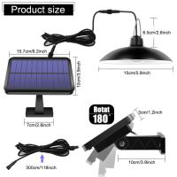 China 16LEDs Double Head Solar Pendant Light Designed for Outdoor Indoor Featuring Effect Of Controller 0.90 Providing and Lighting Solution for sale