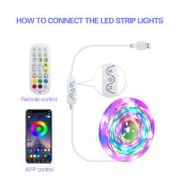 China RGB LED Strip Lights with Music Sync App Control and USB Powered for Dynamic Lighting for sale