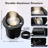 China 50000 Hours Service Life Outdoor 12W Landscape LED In Ground Lights Warm White Perfect for Pathway Garden and Yard Illumination for sale