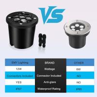 China SMY Lighting 12W Landscape LED In Ground Lights Outdoor Warm White For Driveway And Garden Lighting for sale