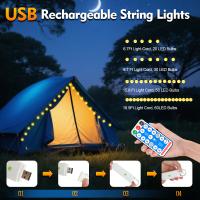 China SMY Lighting 22FT Rechargeable Battery String Light Perfect for Outdoor Decoration and Party Lighting Long Lasting LED Lights for sale