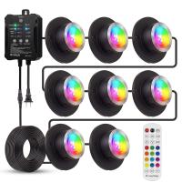 China RGBWW Underwater Fountain Lights 8 Head Multi Color LED Illumination for Pools Ponds and Water Displays for sale