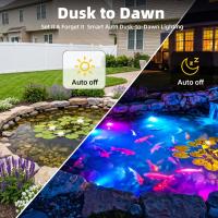 China RGBWW Underwater Fountain Lights 8 Head Multi Color LED Illumination for Pools Ponds and Water Displays for sale