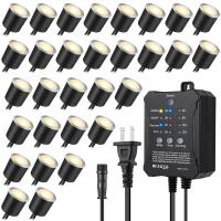 China Timer Equipped Dimmable LED Deck Lights 30Pack with Photocell Sensor and IP67 Waterproof for Outdoor Deck Lighting for sale