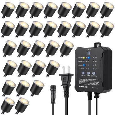 China Timer Equipped Dimmable LED Deck Lights 30Pack with Photocell Sensor and IP67 Waterproof for Outdoor Deck Lighting for sale