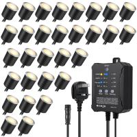 China Timer Equipped Dimmable LED Deck Lights 30Pack with Photocell Sensor and IP67 Waterproof for Outdoor Deck Lighting for sale