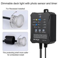 China Timer Equipped Dimmable LED Deck Lights 40Pack with Photocell Sensor for Outdoor Deck and Patio Lighting for sale
