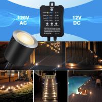 China Timer Equipped Dimmable LED Deck Lights 40Pack with Photocell Sensor for Outdoor Deck and Patio Lighting for sale