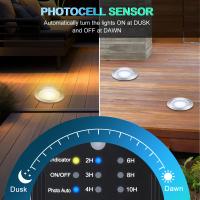 China Timer Equipped Dimmable LED Deck Lights 40Pack with Photocell Sensor for Outdoor Deck and Patio Lighting for sale