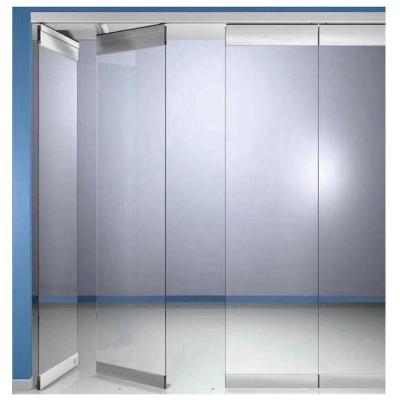 China Movable Stacked Glass Partition Folding Removable Interior Wall for sale