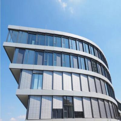 China Lightweight Aluminum Framed Glass Curtain Wall Facade Cladding Heat Insulation for sale