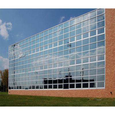 China Clear Aluminum Glazing Glass Curtain Wall Facade For Exhibition Halls for sale