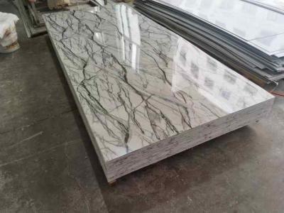 China Interior Wall Decoration Fire Retardant UV Marble Board 2mm - 4mm Standard 4*8ft for sale