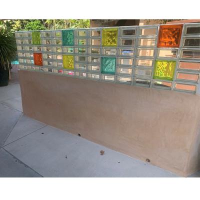 China Beautiful Transparent Full Body Interior Glass Mosaic For Color Glass Block Kitchen Tile for sale