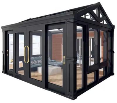 China Customized Size Free Standing Aluminum Sunroom With Double Tempered Double Glazed Glass for sale