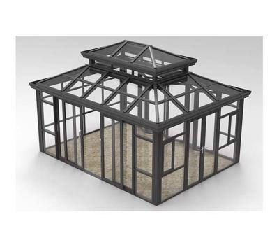 China Commercial Sunroom Aluminum Alloy Material Frame Easy Assembly Curved Lowes Unique Glass for sale