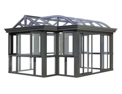 China Sliding Double Door Veranda Aluminum Glass Winter Garden Sunroom For Office Building for sale