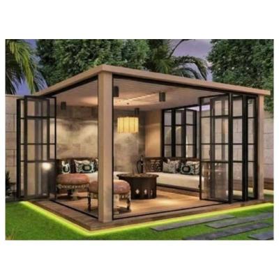 China Four Season Solarium Glass Sunrooms within Sliding Double Door for Customized Size for sale