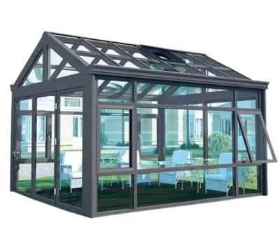China Waterproof Aluminum Frame Glass House Sunrooms Chinese Top Hardware And Free Standing for sale