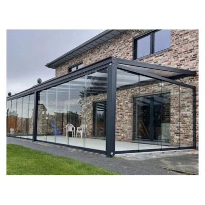 China Polygon Roof Molding Four Season Solarium Glass House Made of Aluminum Alloy Material for sale