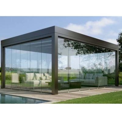 China Powder Coated Smooth Finished Aluminum Sunroom Glass House For Winter Garden Elegance for sale