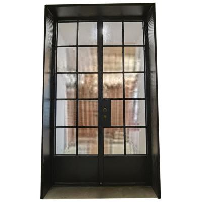 China 2025 Style Anti-Corrosion Low-E Glass Steel Farmhouse Door for sale