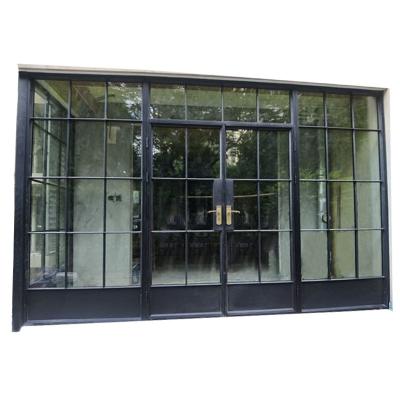 China Customized High-Security Laminated Steel Glass Door for sale