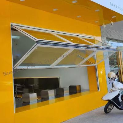 China Exterior Facade Aluminum Alloy Glass Folding Bifold Windows Exposed Frame for sale