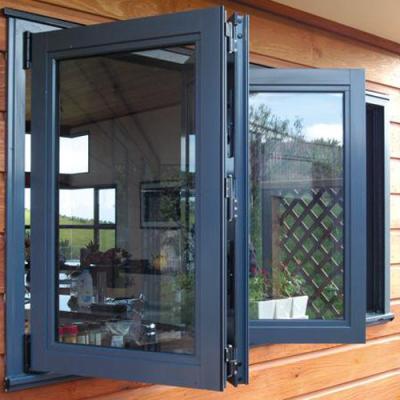 China PVDF Aluminum Folding Windows Panoramic Balcony Aluminum Glazing Door for sale