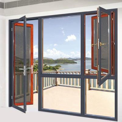 China Hurricane Impact Aluminum Glass Windows With Amplimesh Security Screen for sale
