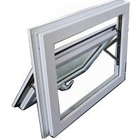 China Ventilated Aluminum Storm Windows Toughened Glass Awning UPVC Windows for sale