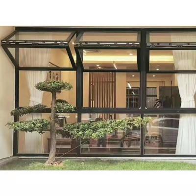 China Vertical Folding Structural Aluminum Storm Windows For Cafe Shop for sale