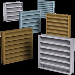 China Anodized Prefabricated Fixed Aluminum Louvered Window Weatherproof for sale
