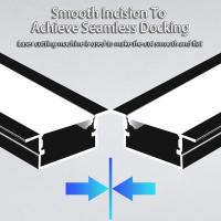 China LED Non-Main Light Aluminum Groove Light Belt Ceiling Concealed Black Embedded Surface Mounted Linear Light for sale