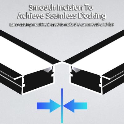 China LED Non-Main Light Aluminum Groove Light Belt Ceiling Concealed Black Embedded Surface Mounted Linear Light for sale